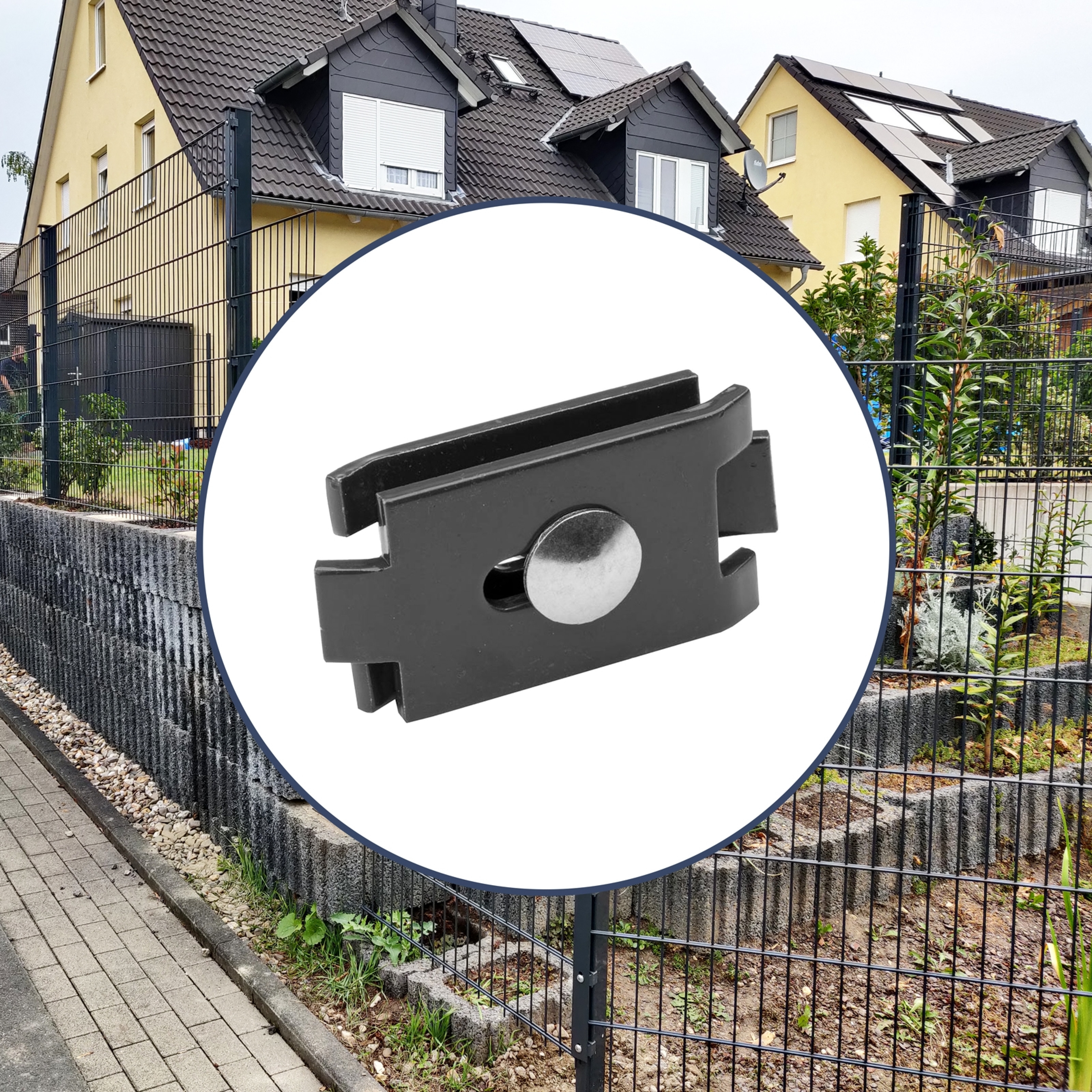 Gittermattenverbinder Paar flache Form